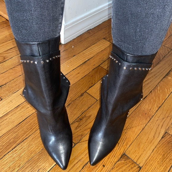 IRO | Shoes | New Iro Black Leather Heels Boots | Poshmark